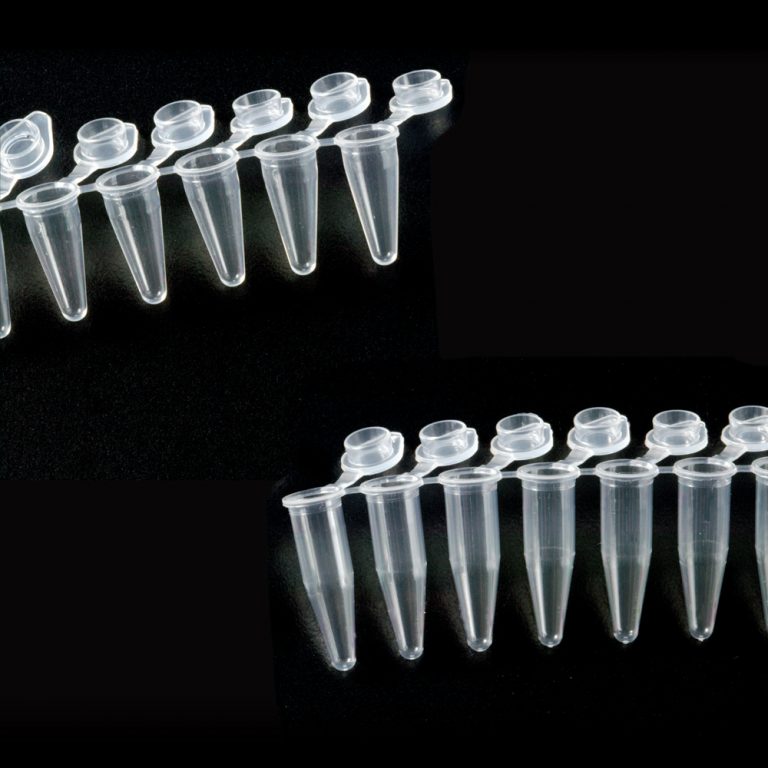 Deltalab 0.2ml Strip Of 8 PCR Tubes With Attached Caps - Biolab